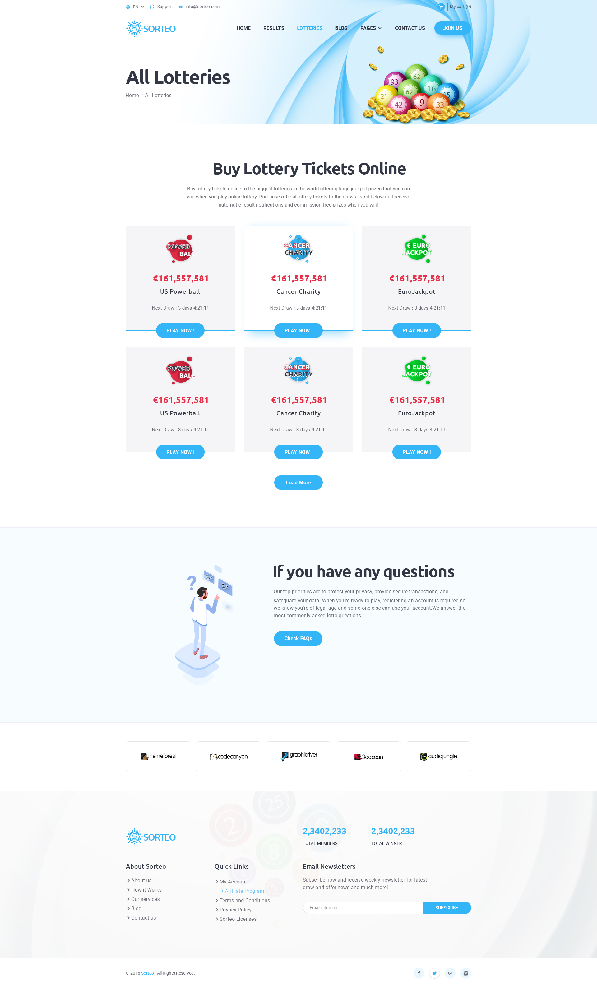 Sorteo - Lotto HTML template